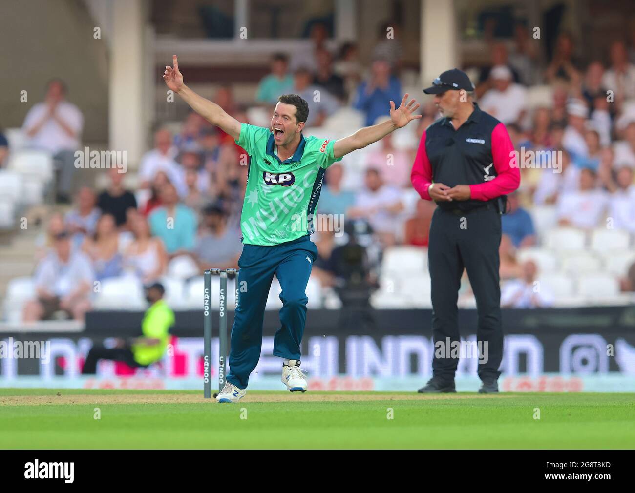 London, UK. 22nd July, 2021. Nathan Sowter of The Oval Invincibles ...