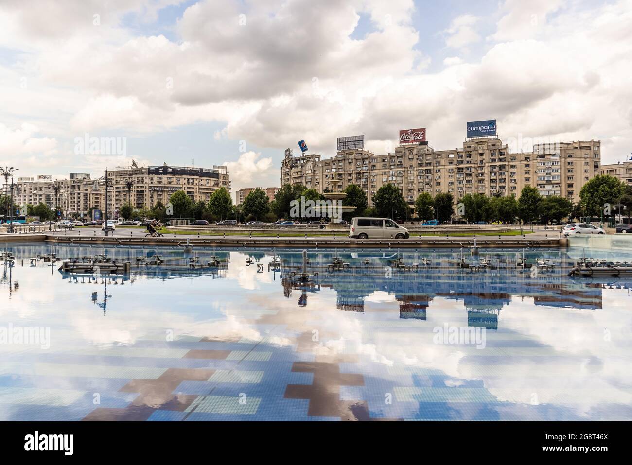 Juny, 2021 - Bucharest, Romania: Panoramic view of historical Buildings ...
