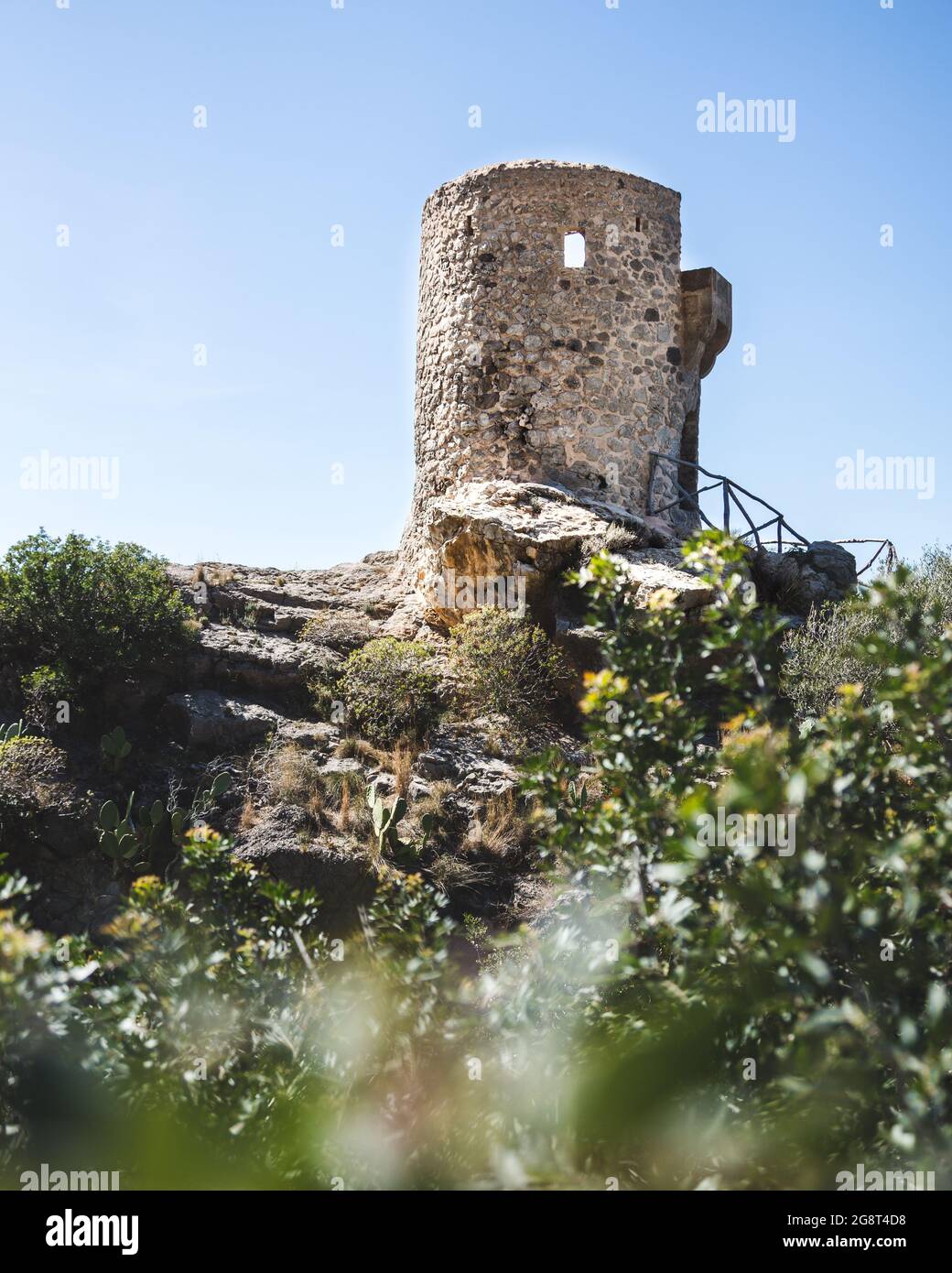 Vertical shot of the Torre del Verger in Spain Stock Photo - Alamy