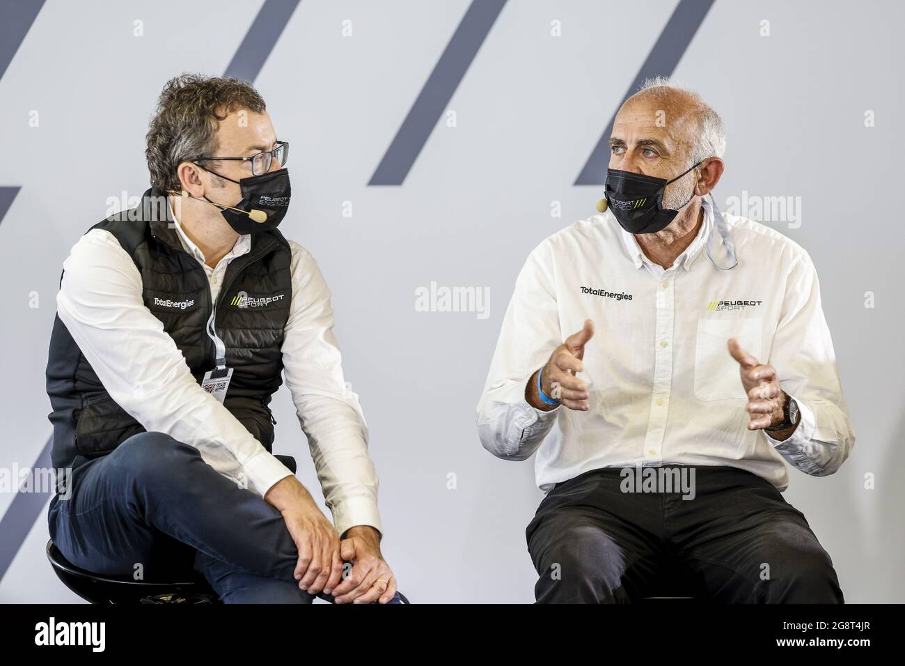Peugeot marketing director Thierry Lonziano with Stellantis Motorsport ...
