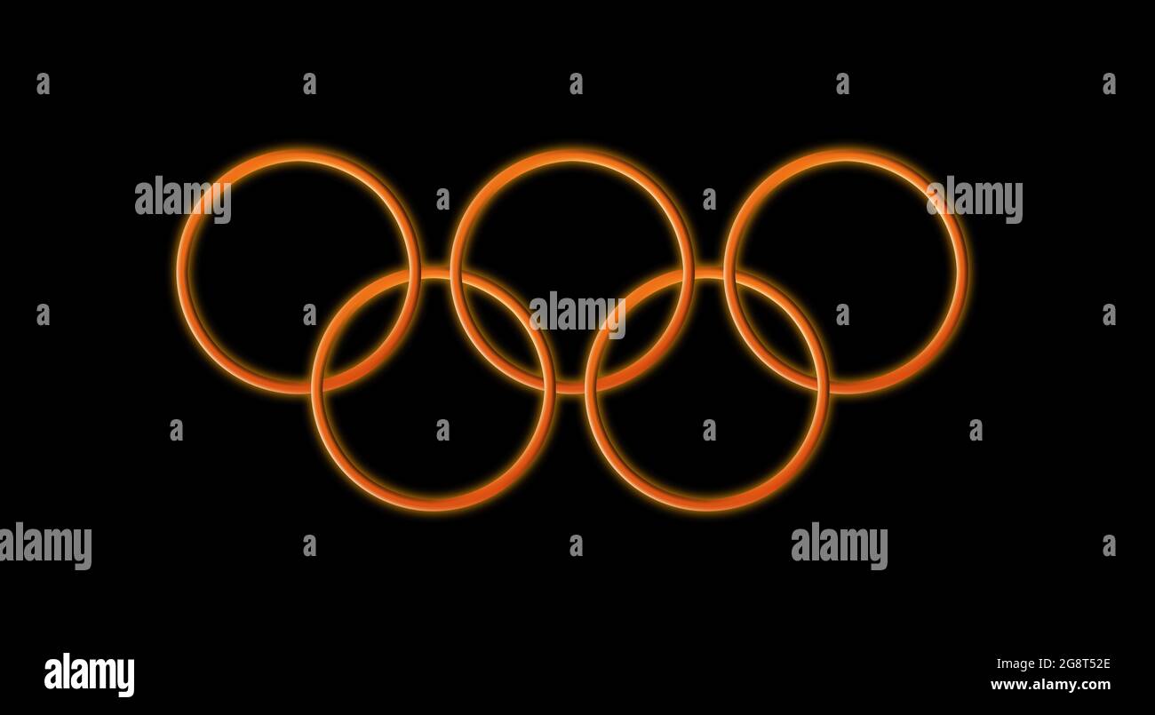 Olympic rings symbol background hi-res stock photography and images - Alamy