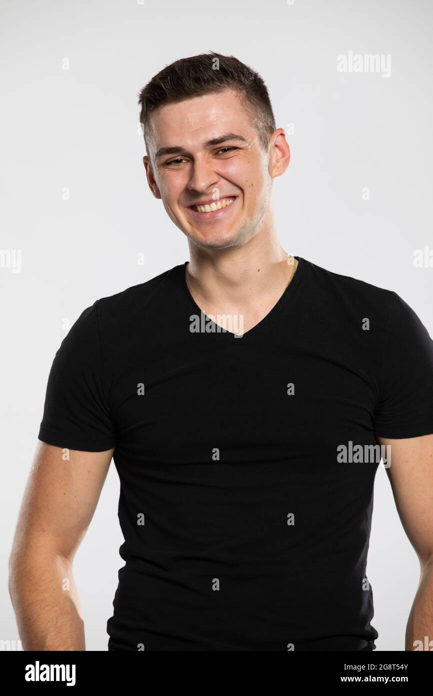 Black hair fair complexion hi-res stock photography and images - Alamy