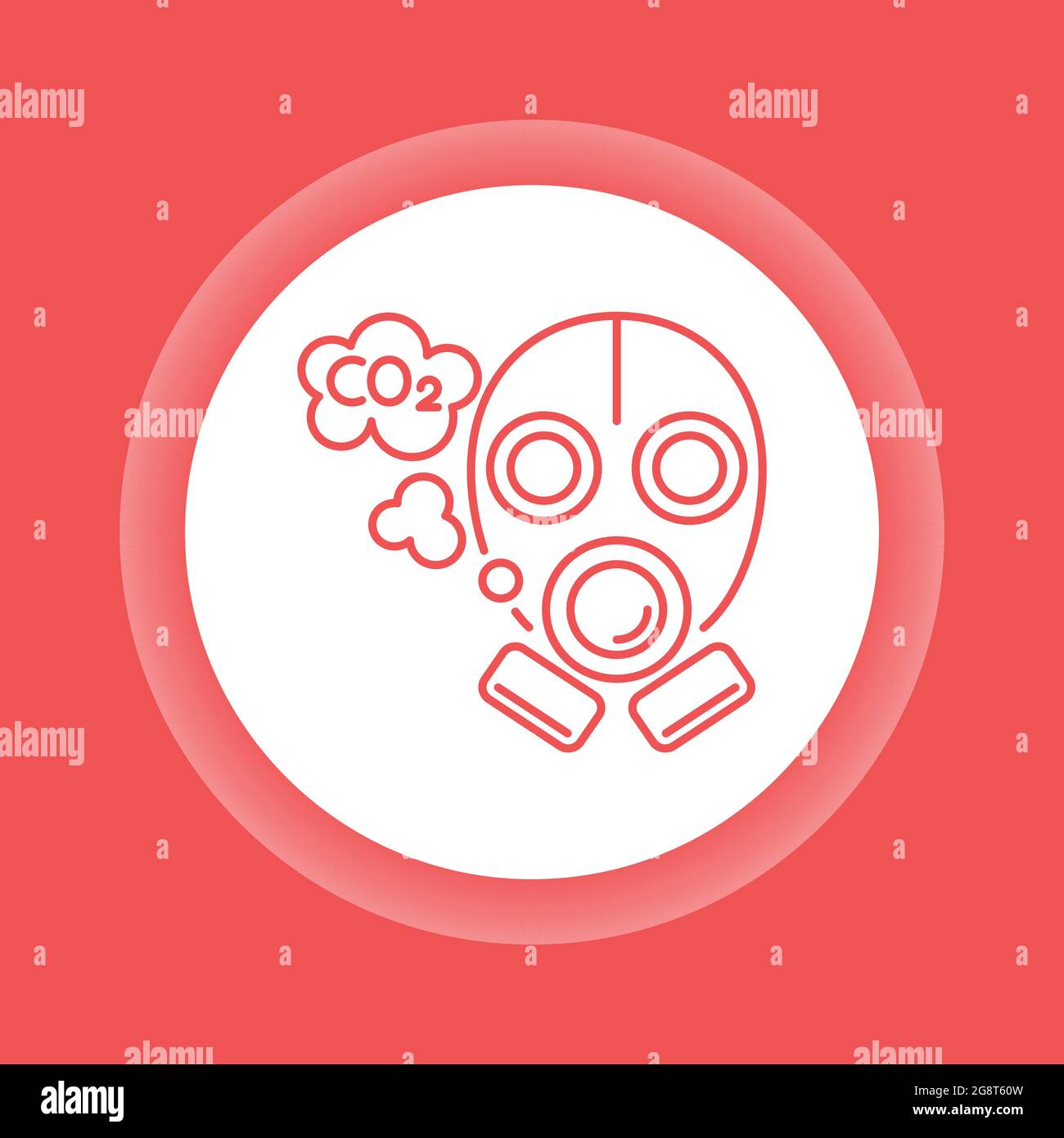 Carbon footprint color glyph icon. Air pollution. Eco problems ...