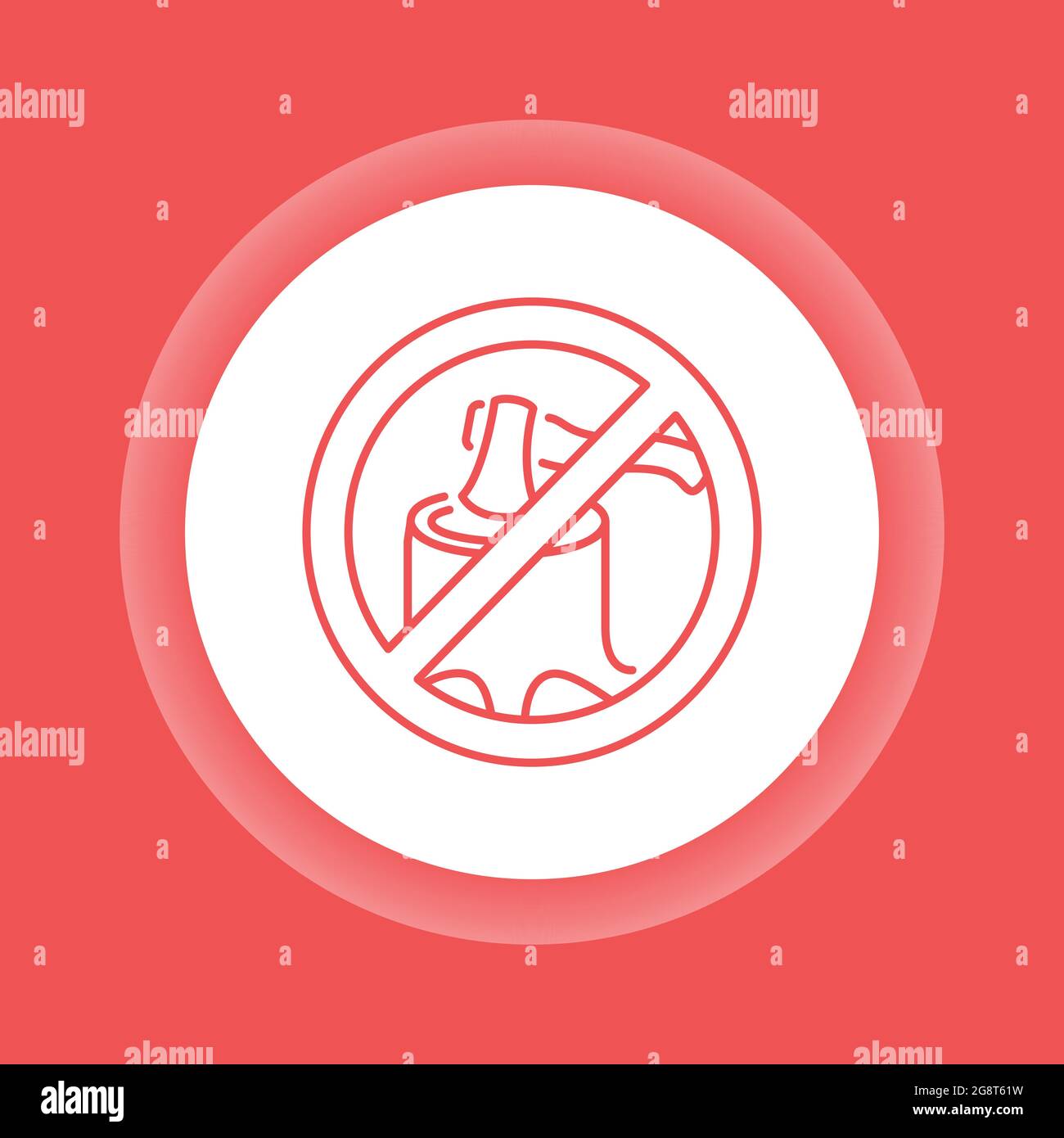 Green line deforestation icon isolated hi-res stock photography and ...