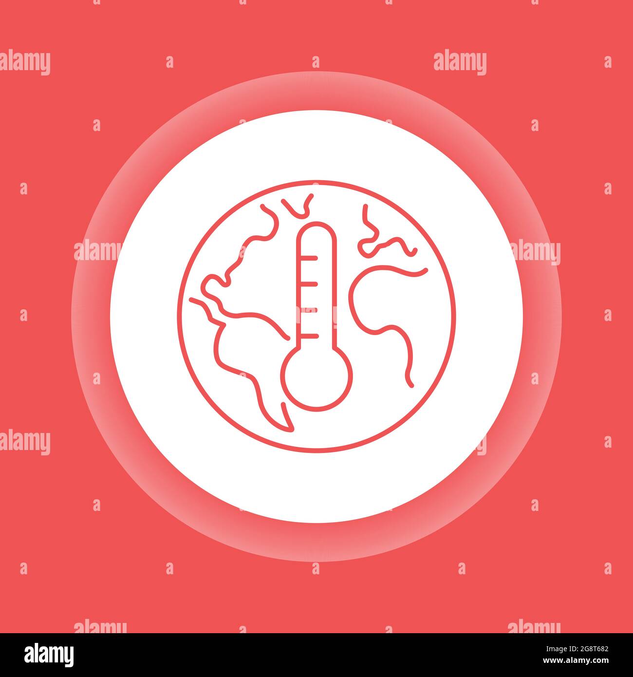 Climate change color button icon. Eco problems. Isolated vector element ...