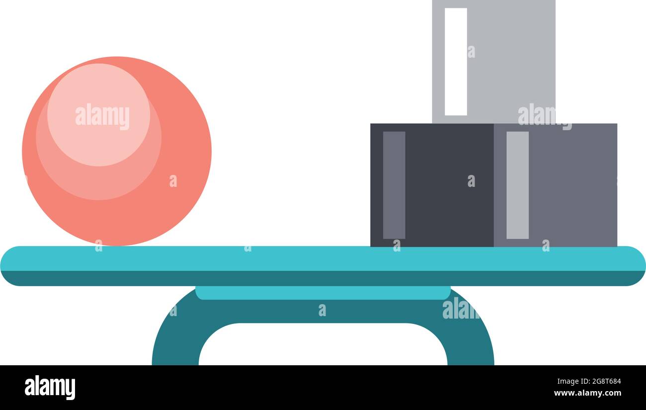 balancing ball and blocks Stock Vector Image & Art - Alamy