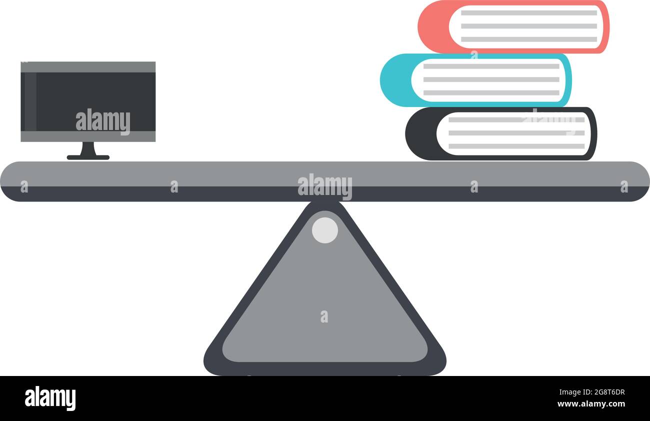 Pile of books balance Stock Vector Images - Alamy