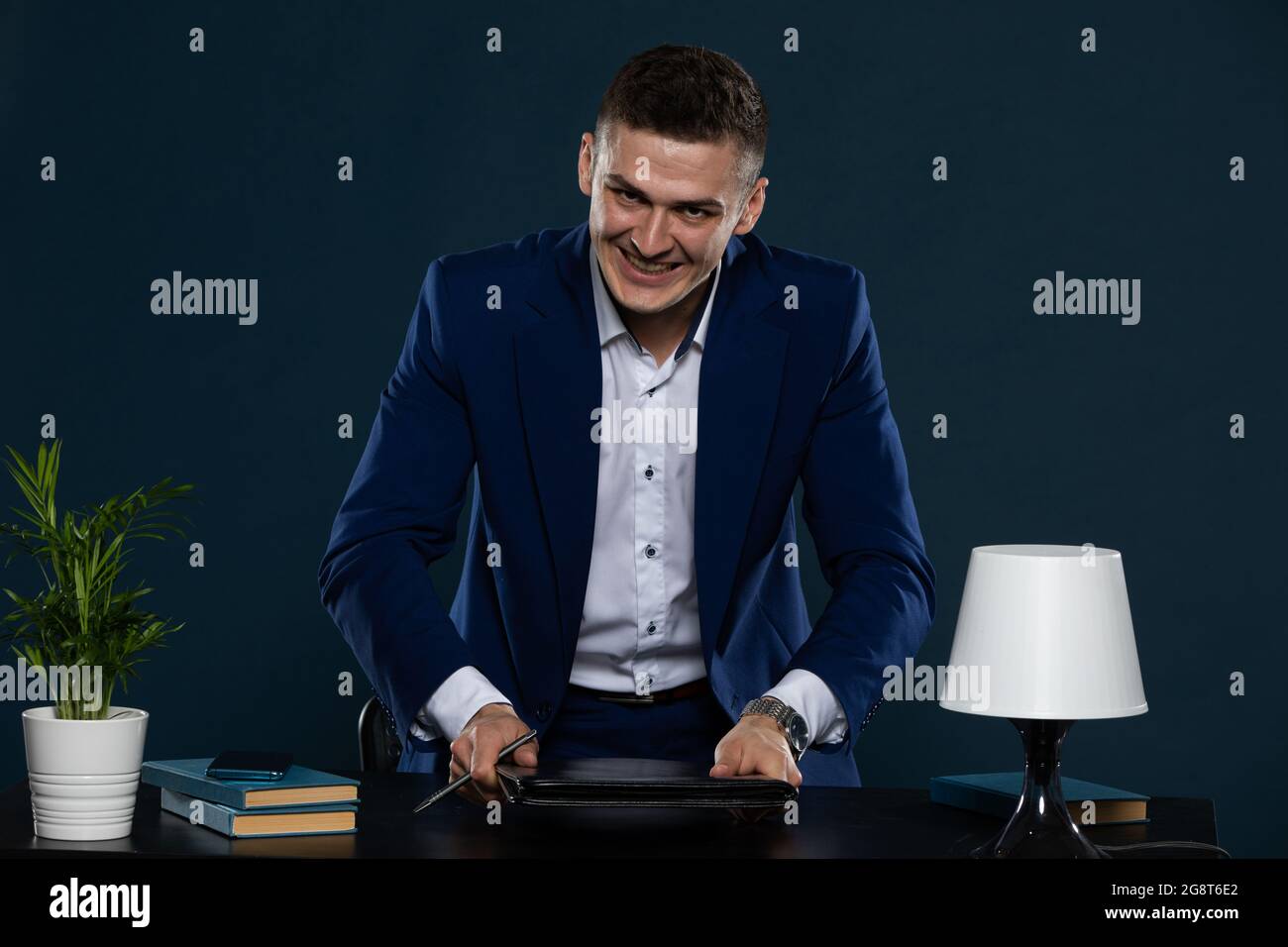 Angry businessman throws documents hi-res stock photography and images ...