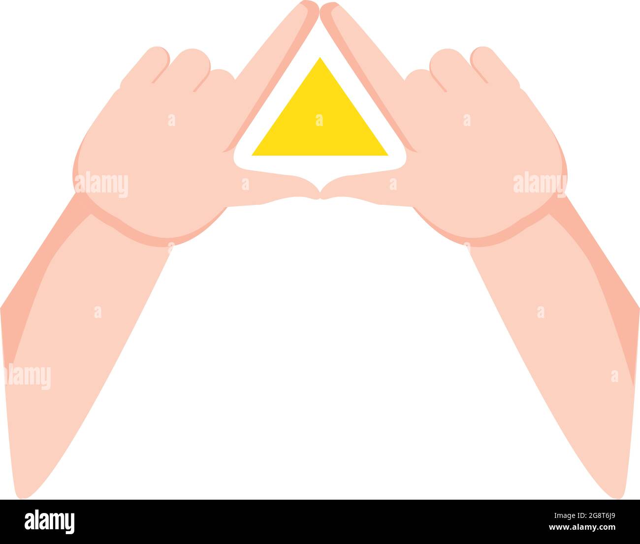 hands shaped triangle Stock Vector Image & Art - Alamy