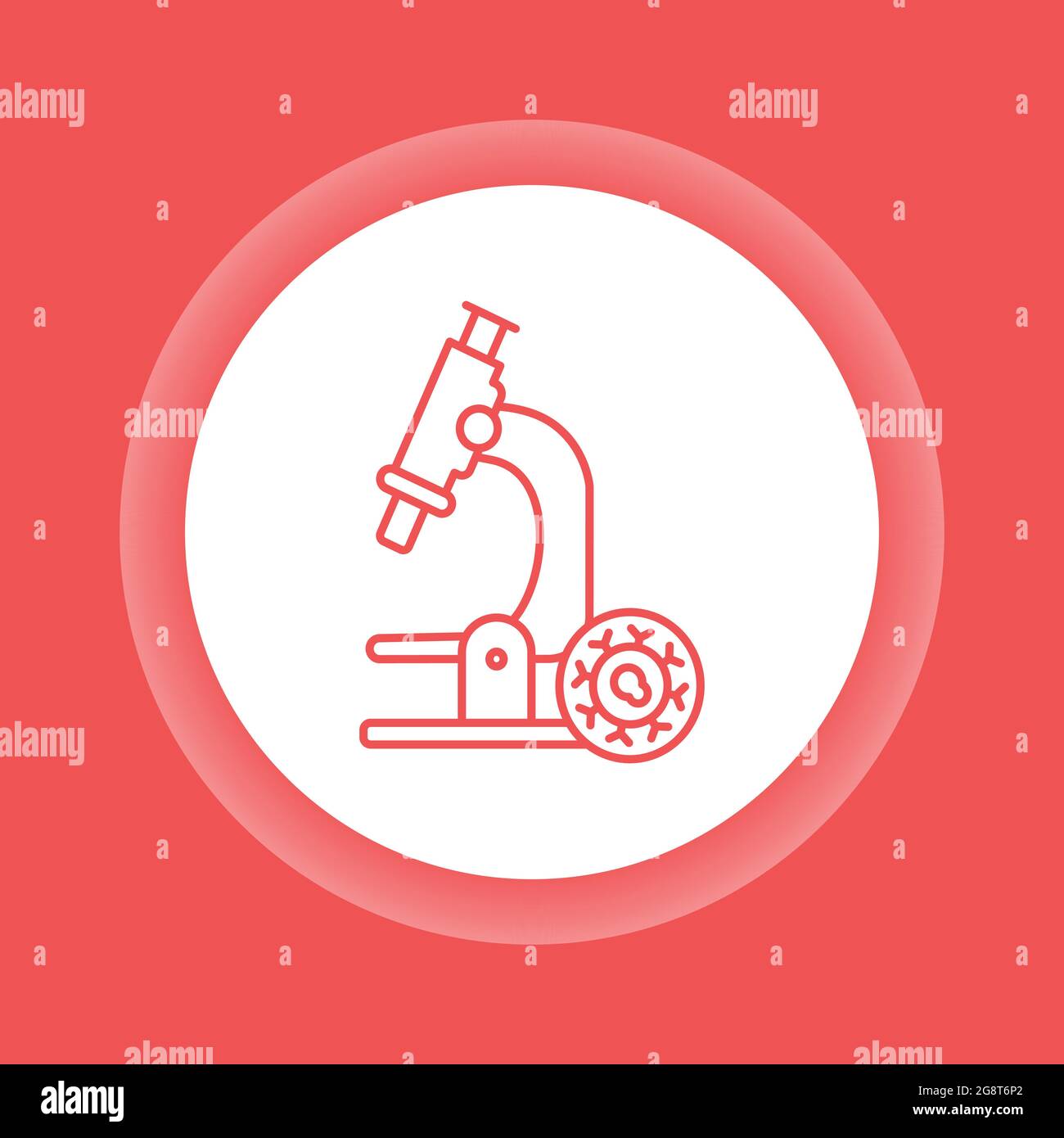 Oncology medical research color button icon. Cancer test. Isolated ...
