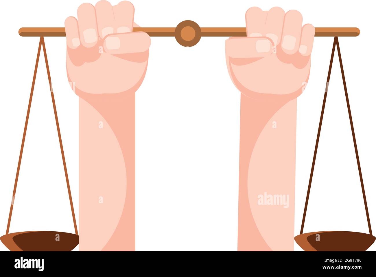 balance scale in arms Stock Vector Image & Art - Alamy