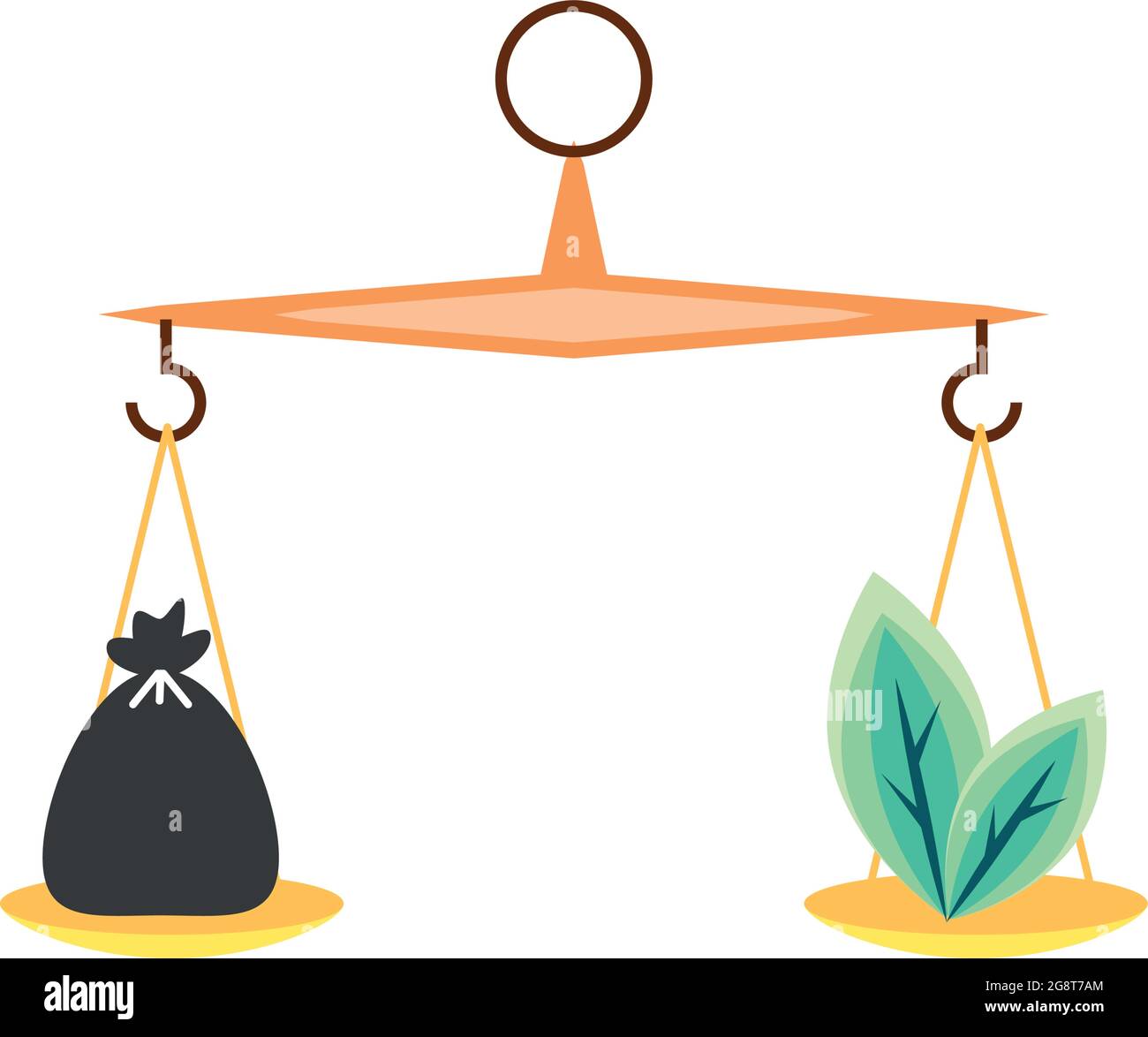 scale balancing ecology with garbage Stock Vector Image & Art - Alamy