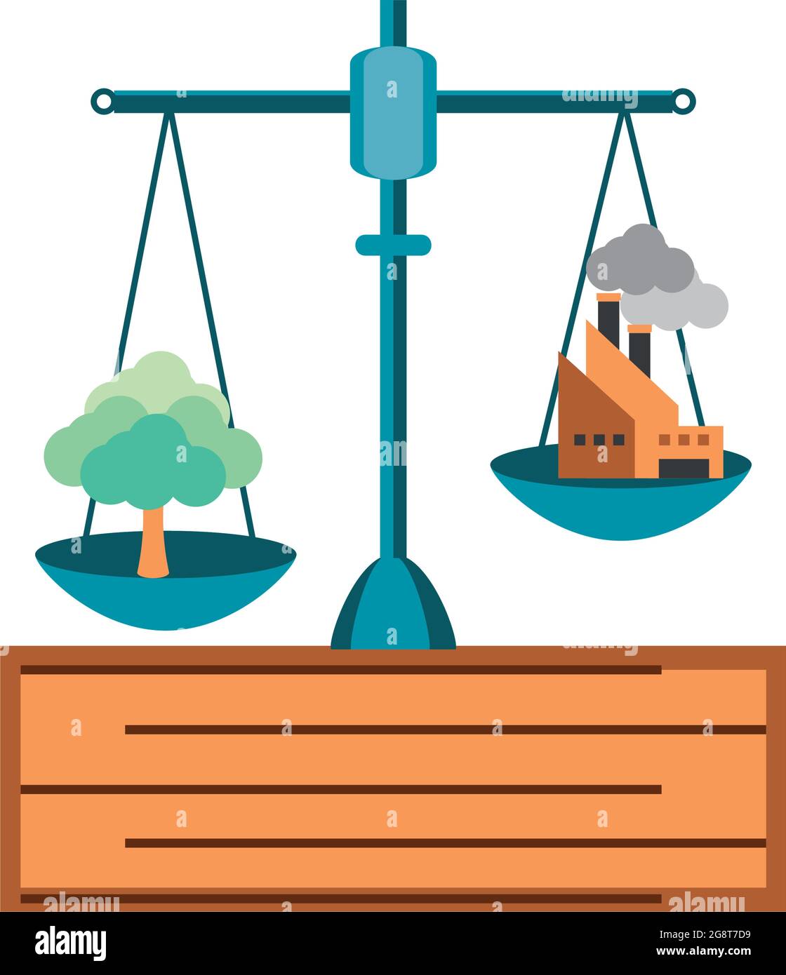 ecology and pollution balance on scale Stock Vector Image & Art - Alamy