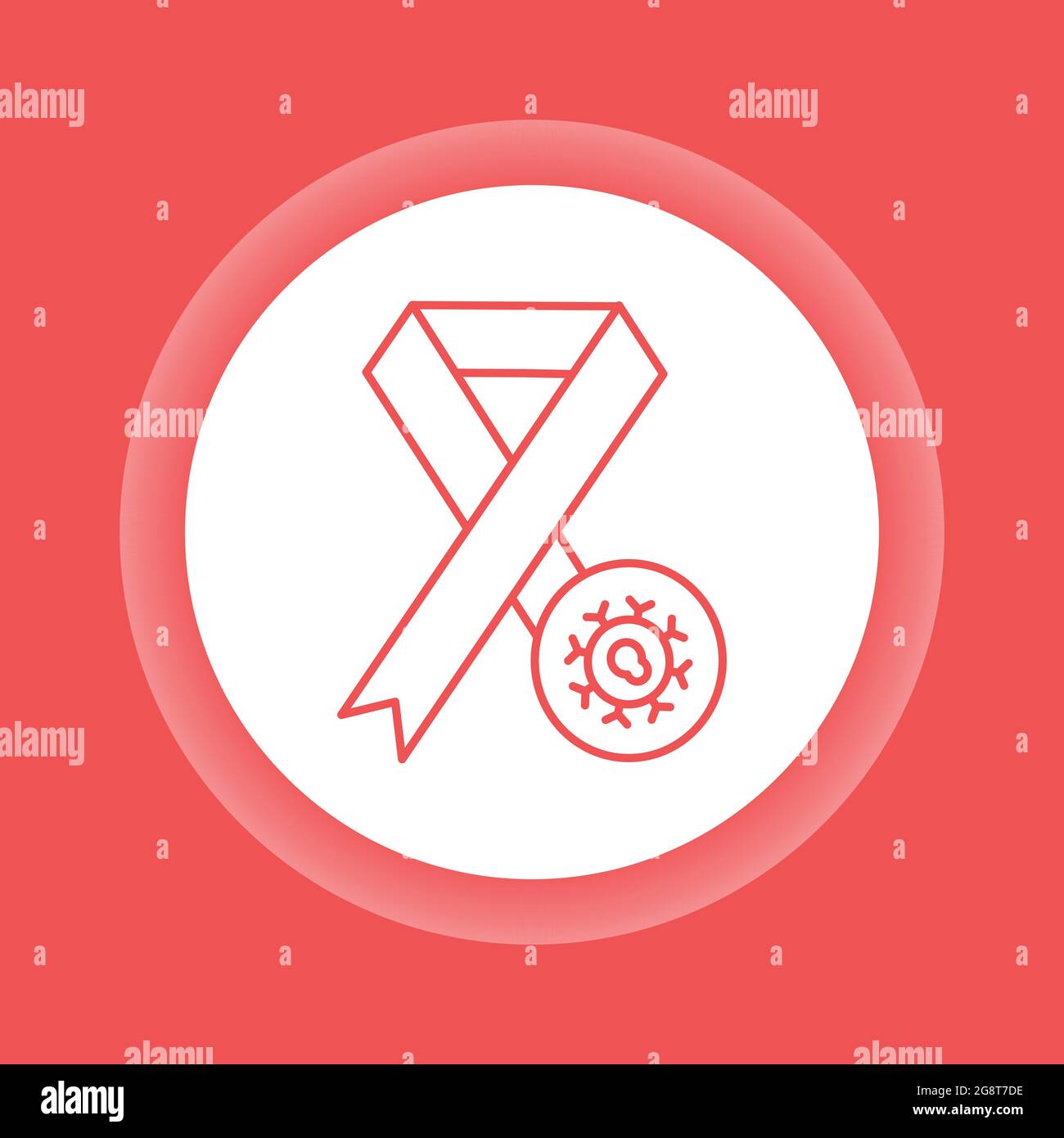 ancer cell stages color button icon. World Aids Day. Isolated vector ...