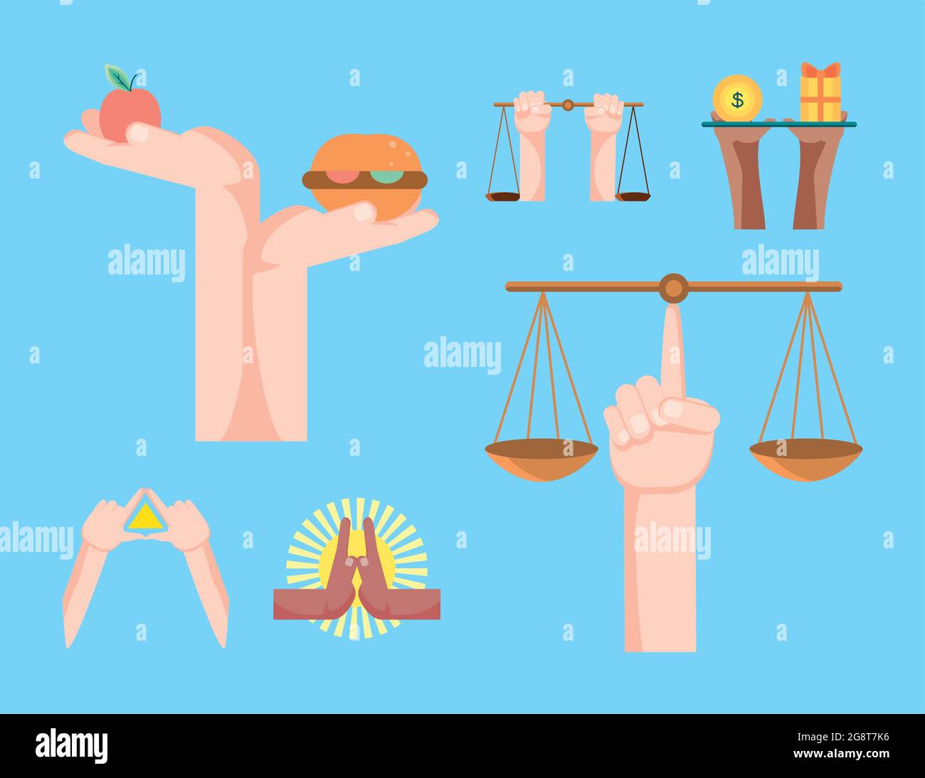 balance in hands set Stock Vector Image & Art - Alamy