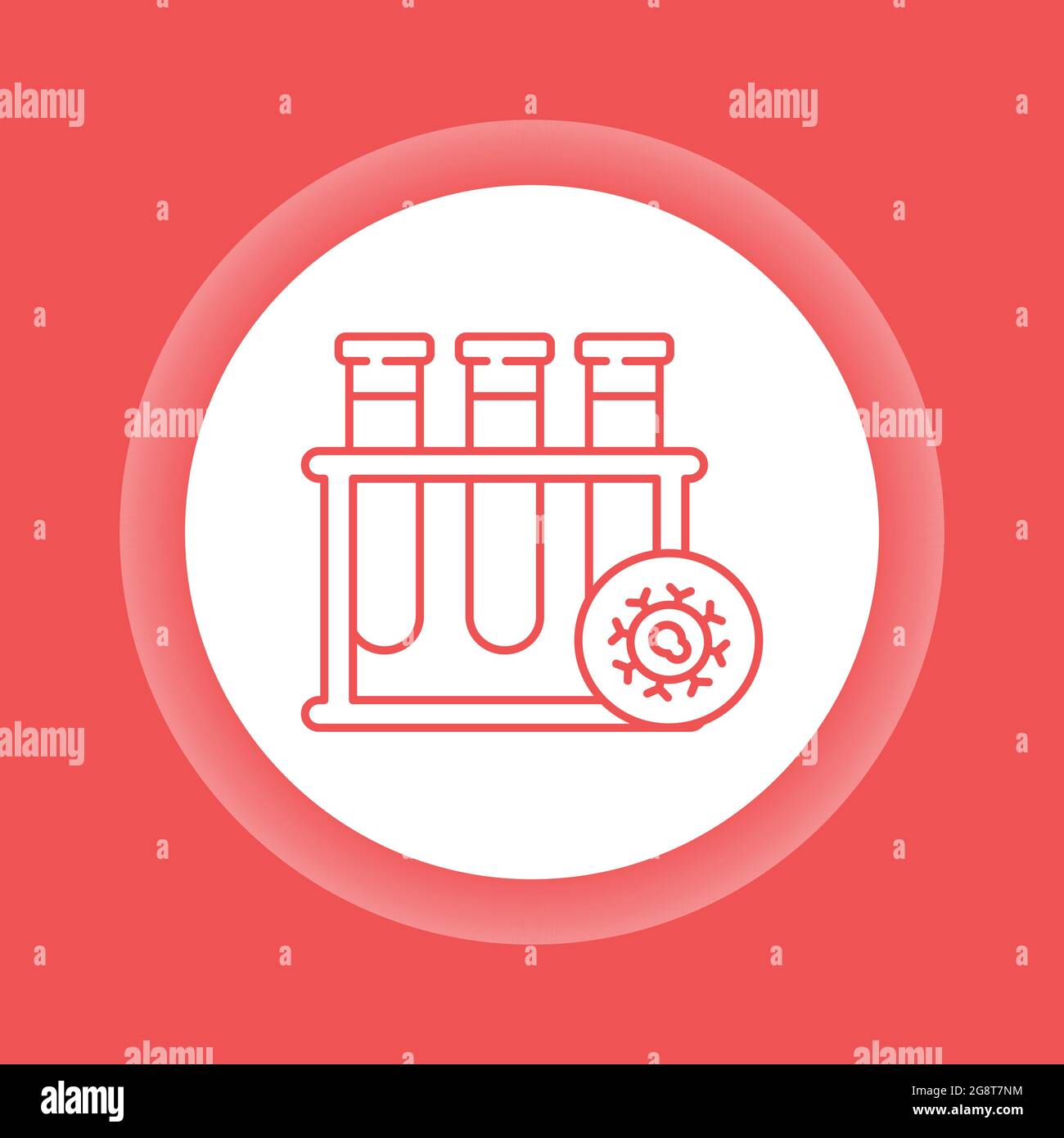 Blood in test tube color button black glyph icon. Oncology medical ...