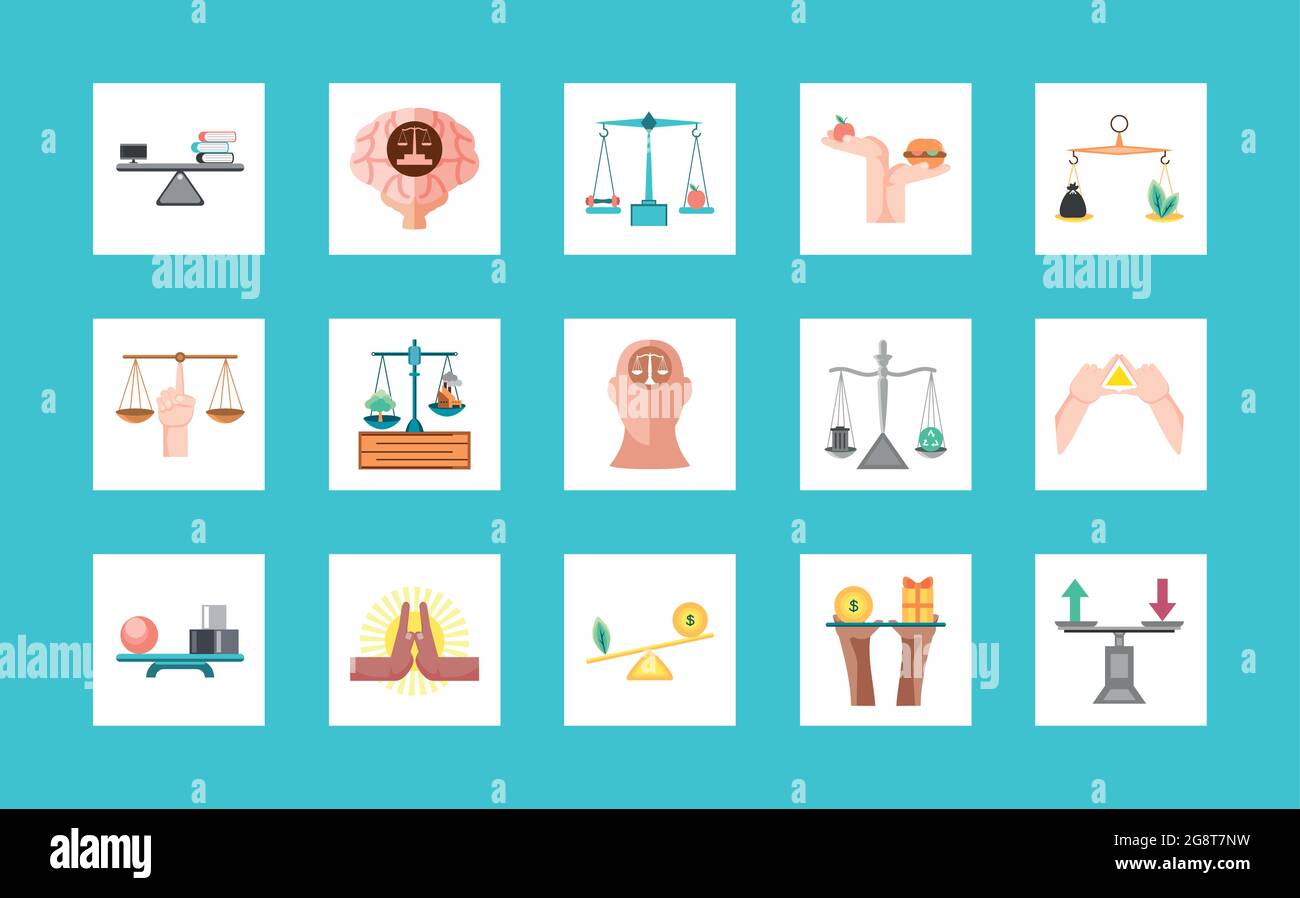 balance theme set Stock Vector Image & Art - Alamy