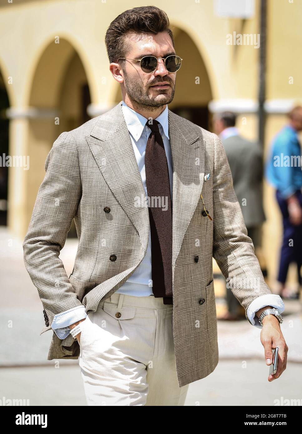 FLORENCE, Italy- July 1 2021: Men on the street in Florence Stock Photo ...