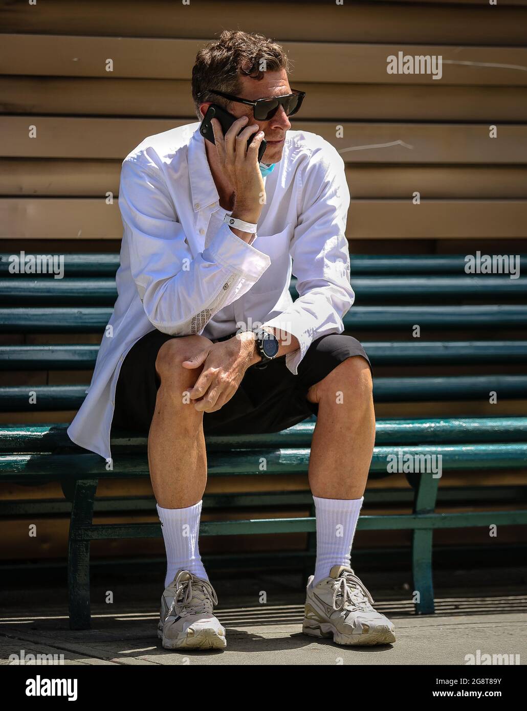 FLORENCE, Italy- July 1 2021: Dean Cook on the street in Florence Stock ...