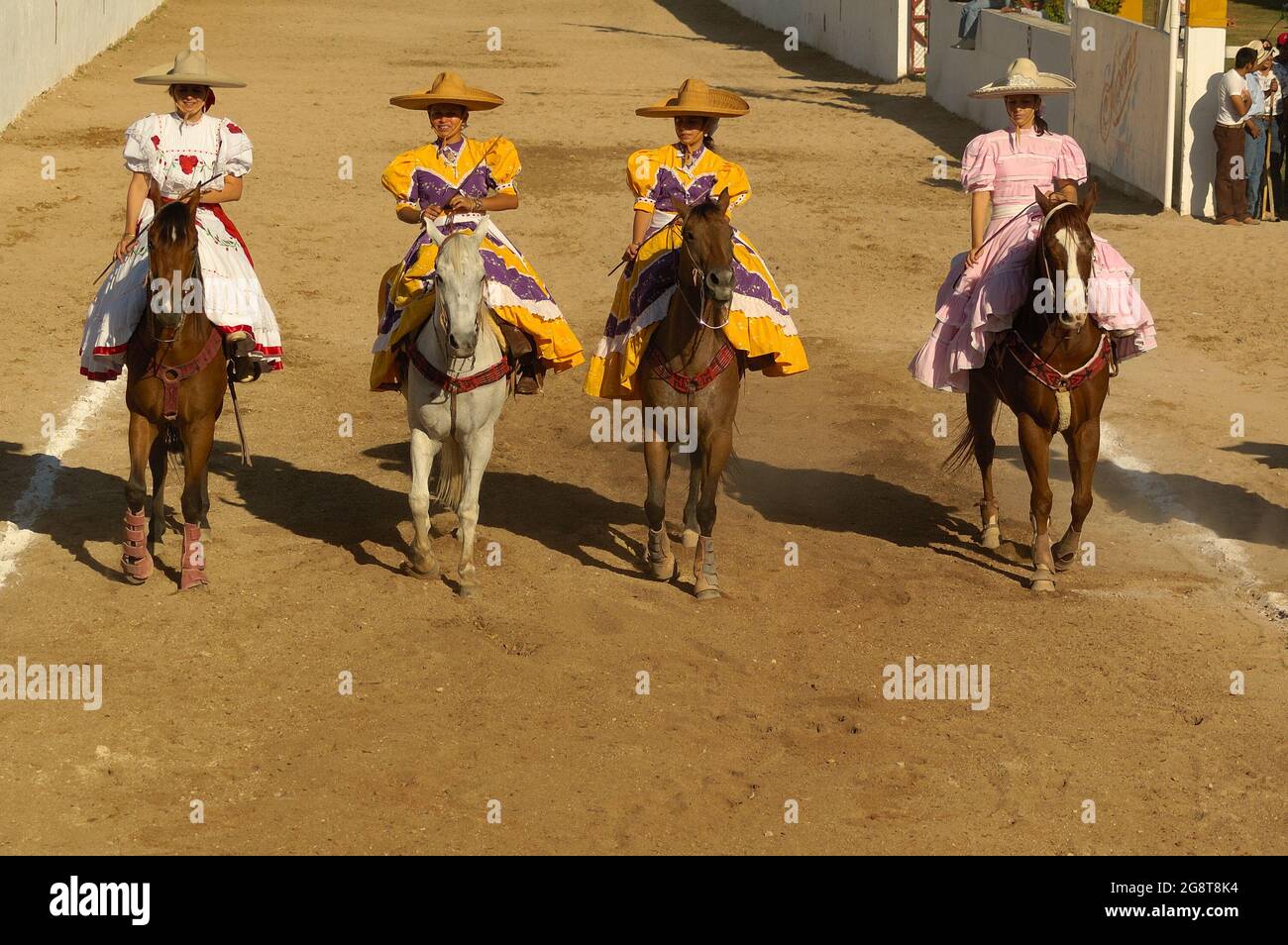 March 18, 2017- Merida, Yucatan, Mexico. "Escaramuza" competition at a ...