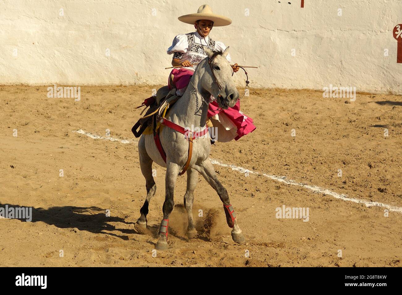 March 18, 2017- Merida, Yucatan, Mexico. "Escaramuza" competition at a ...