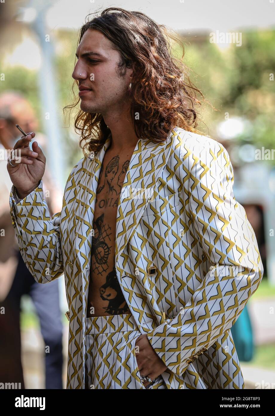 FLORENCE, Italy- July 1 2021: Men on the street in Florence Stock Photo ...