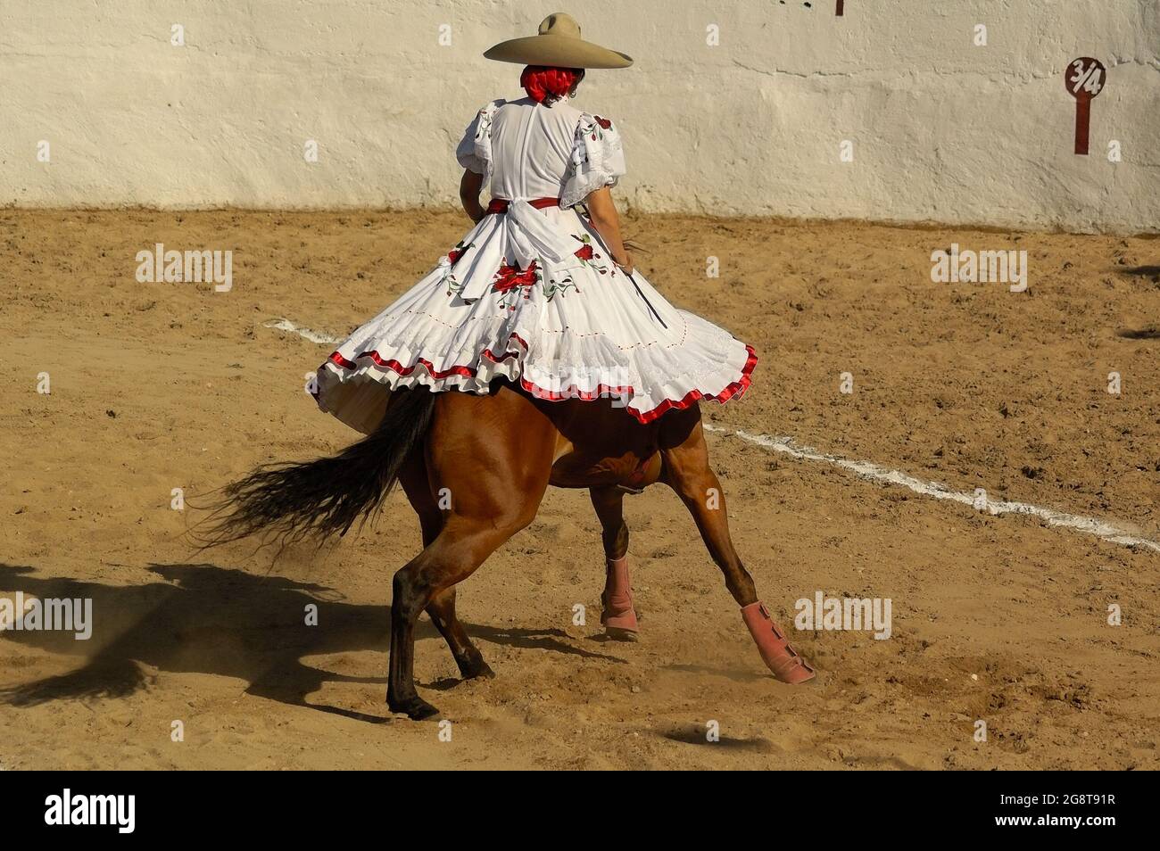March 18, 2017- Merida, Yucatan, Mexico. "Escaramuza" competition at a ...