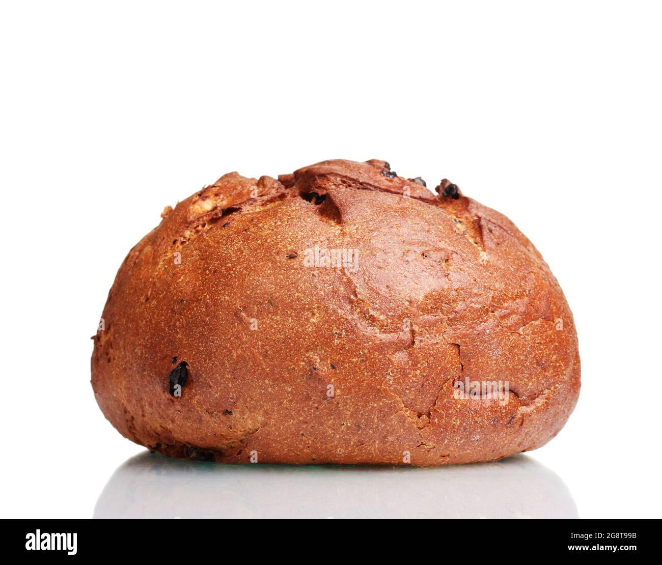 delicious round rye bread isolated on white Stock Photo - Alamy