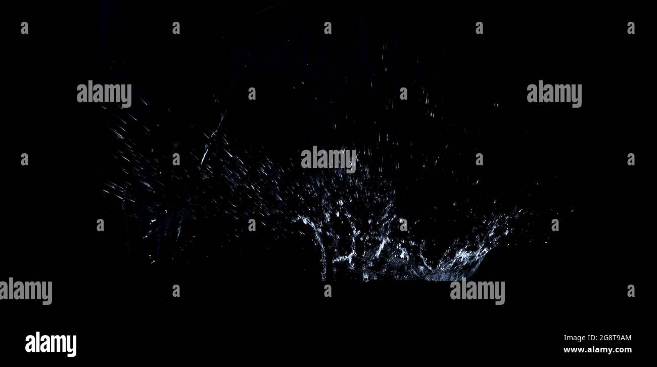High Speed Water Splash or splat at Black background, for your design ...