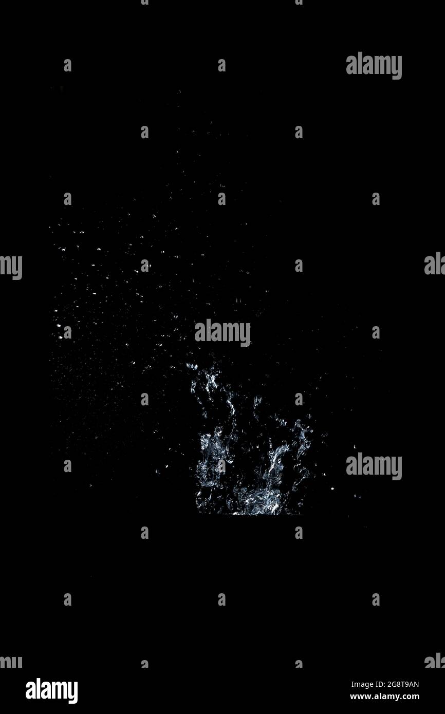High Speed Water Splash or splat at Black background, for your design ...