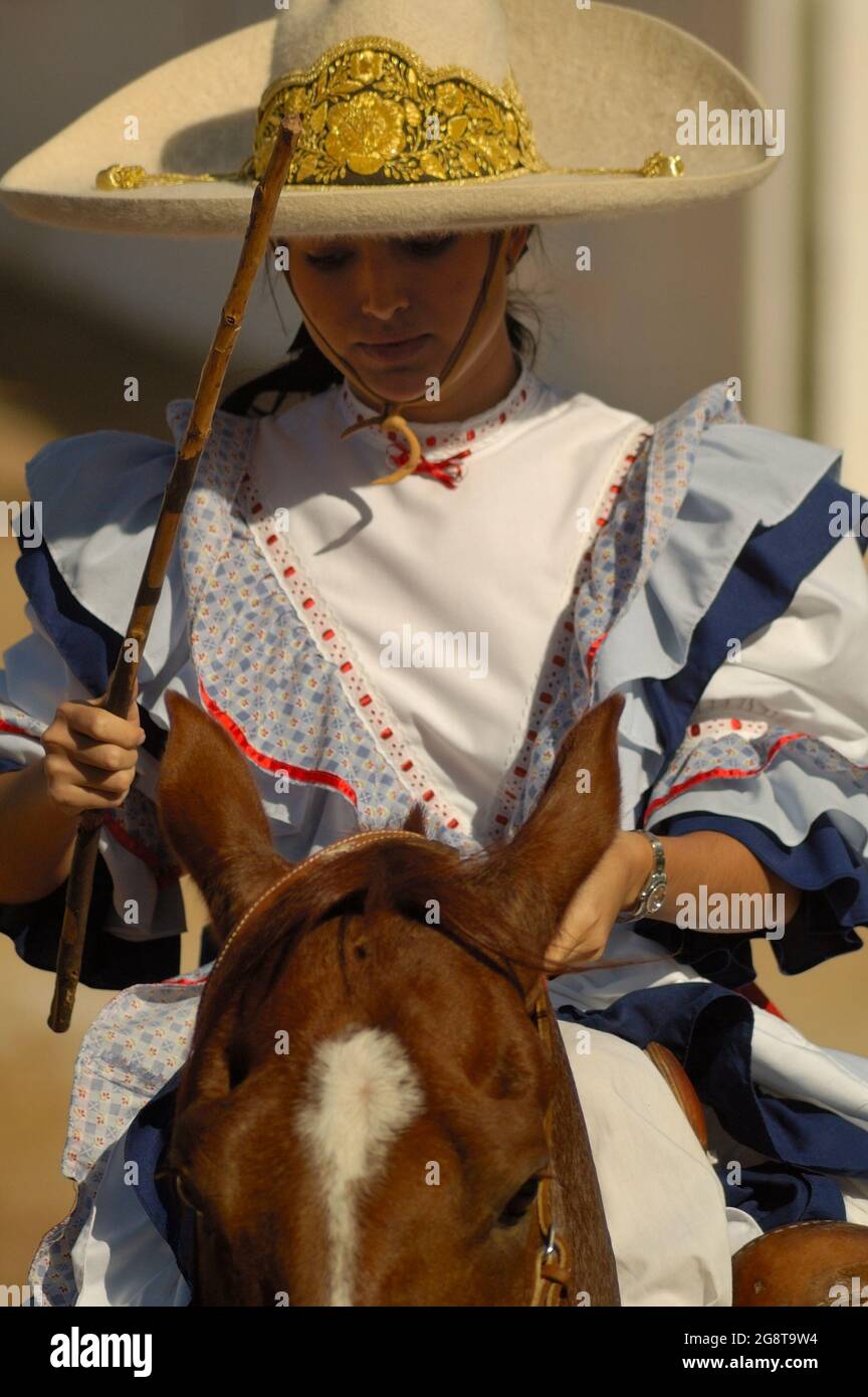 March 18, 2017- Merida, Yucatan, Mexico. "Escaramuza" competition at a ...