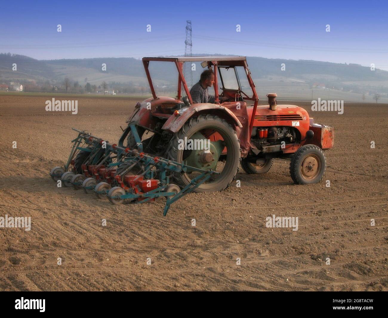 Tractor seed drill hi-res stock photography and images - Alamy