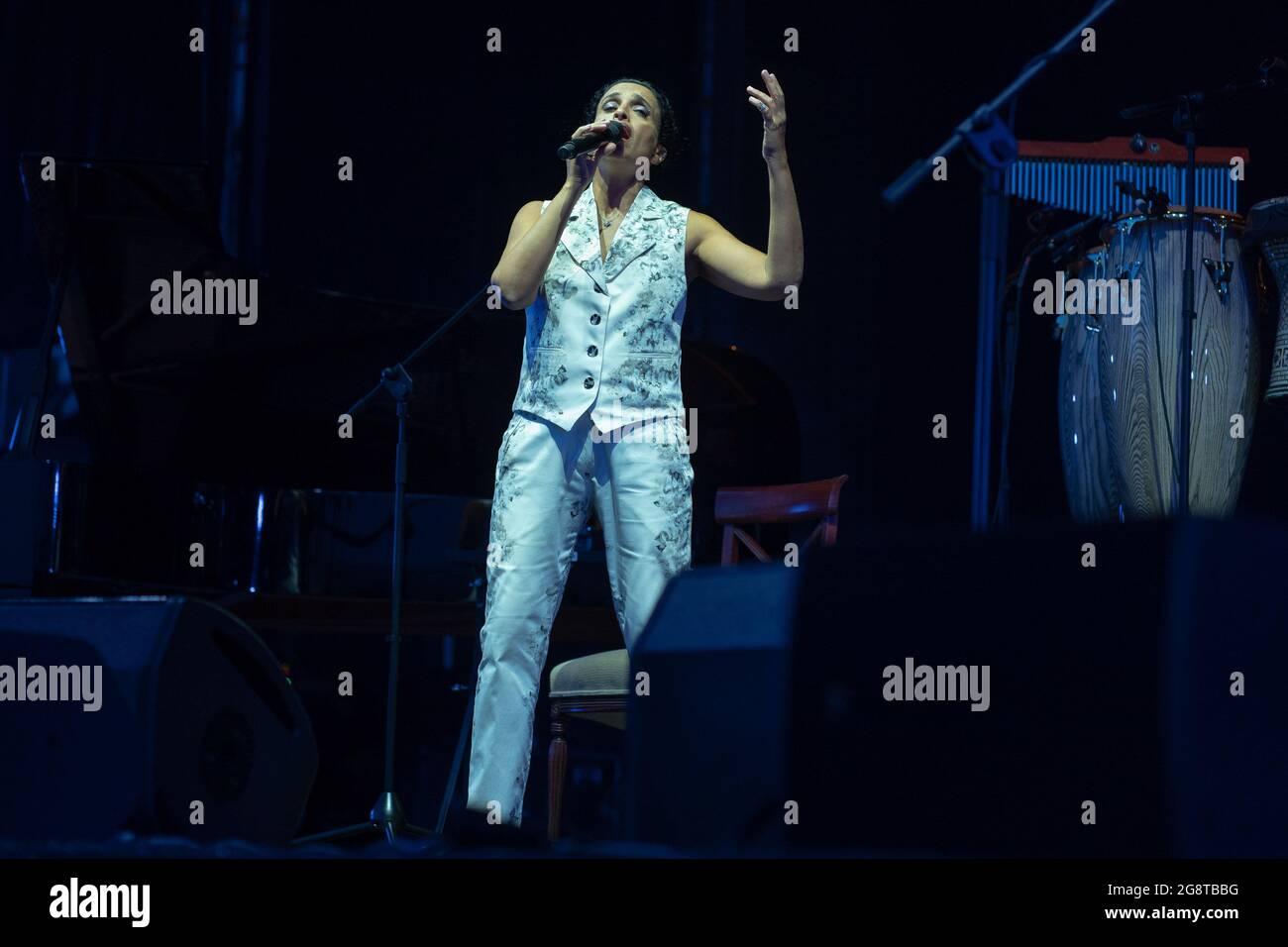 Israeli singer, NOA (Achinoam Nini) performing at the Plaza de la ...