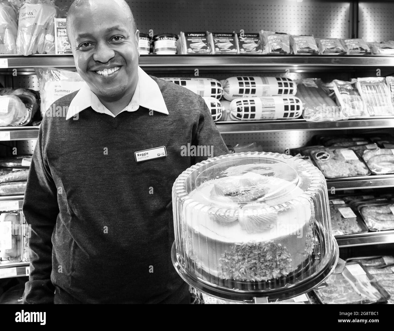 JOHANNESBURG, SOUTH AFRICA - Jan 06, 2021: A happy manager showing a ...