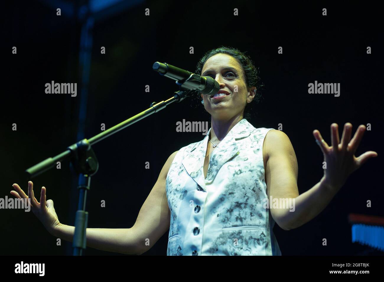 Israeli singer, NOA (Achinoam Nini) performing at the Plaza de la ...
