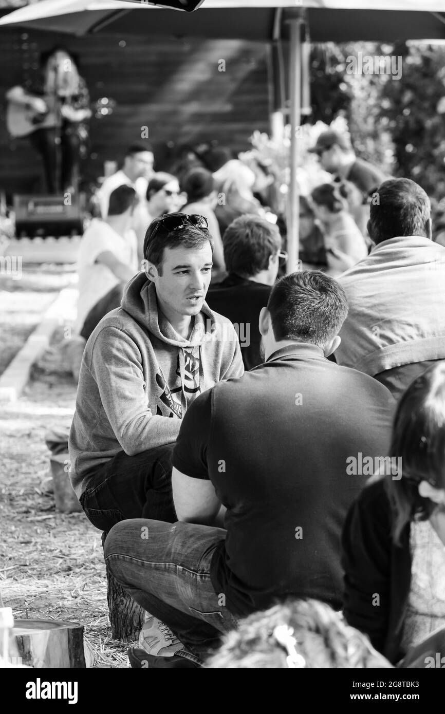 Outdoor alcohol Black and White Stock Photos & Images - Alamy