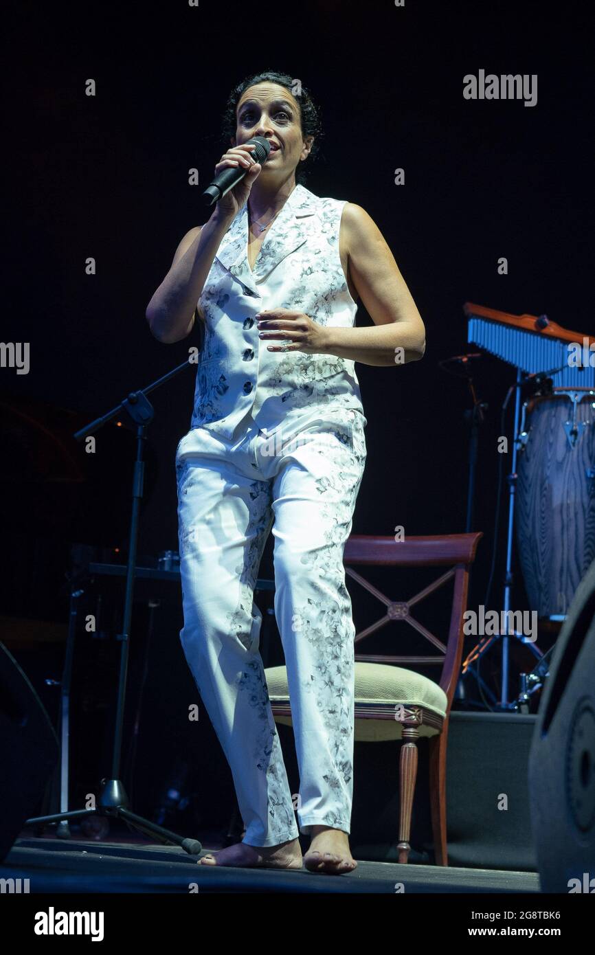 Israeli singer, NOA (Achinoam Nini) performing at the Plaza de la ...