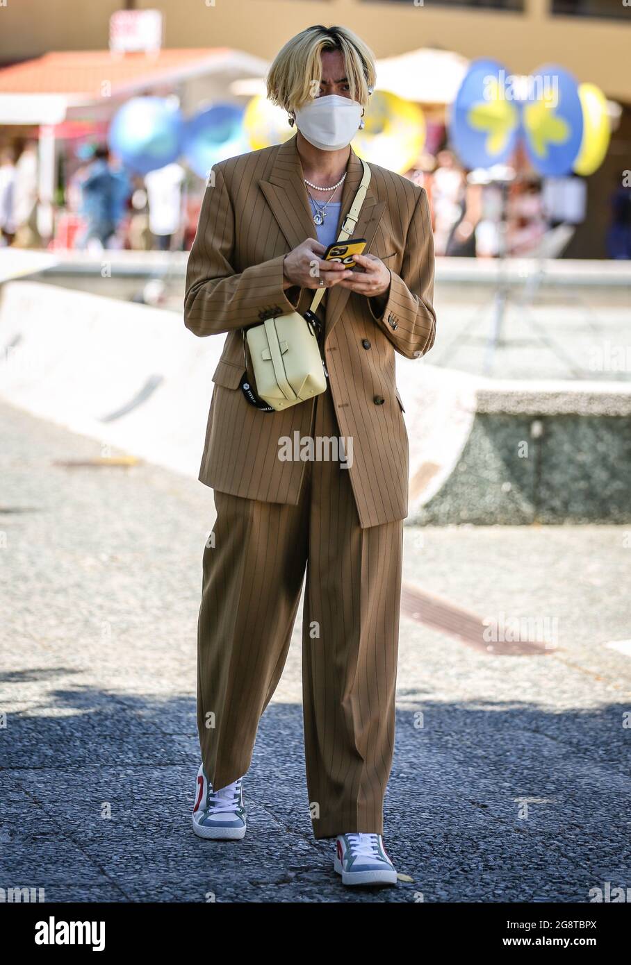 FLORENCE, Italy- July 1 2021: Yu Masui on the street in Florence Stock ...