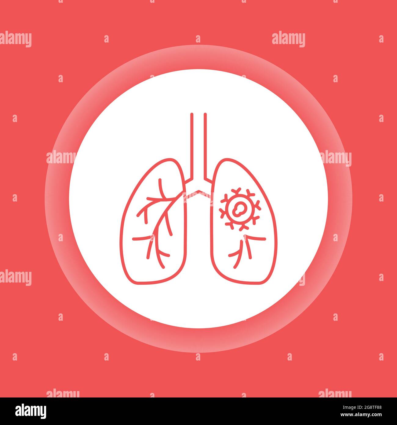 Lungs cancer color glyph icon. Oncology Stock Vector Image & Art - Alamy