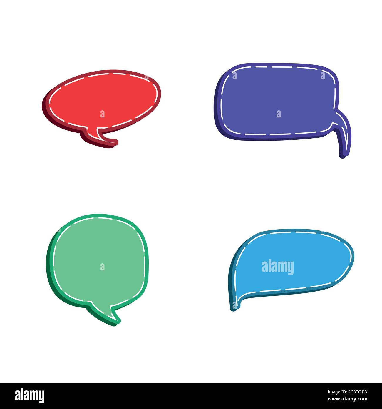 A collection of vector speech and thought communication bubbles Stock ...