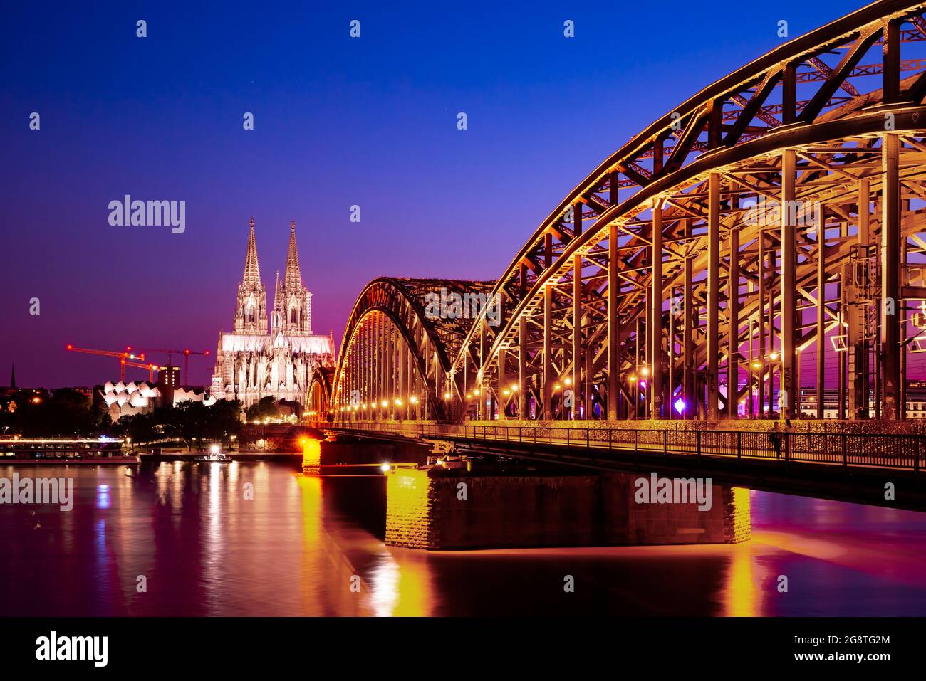 View on Cologne Cathedral and Hohenzollern Bridge Germany Stock Photo ...