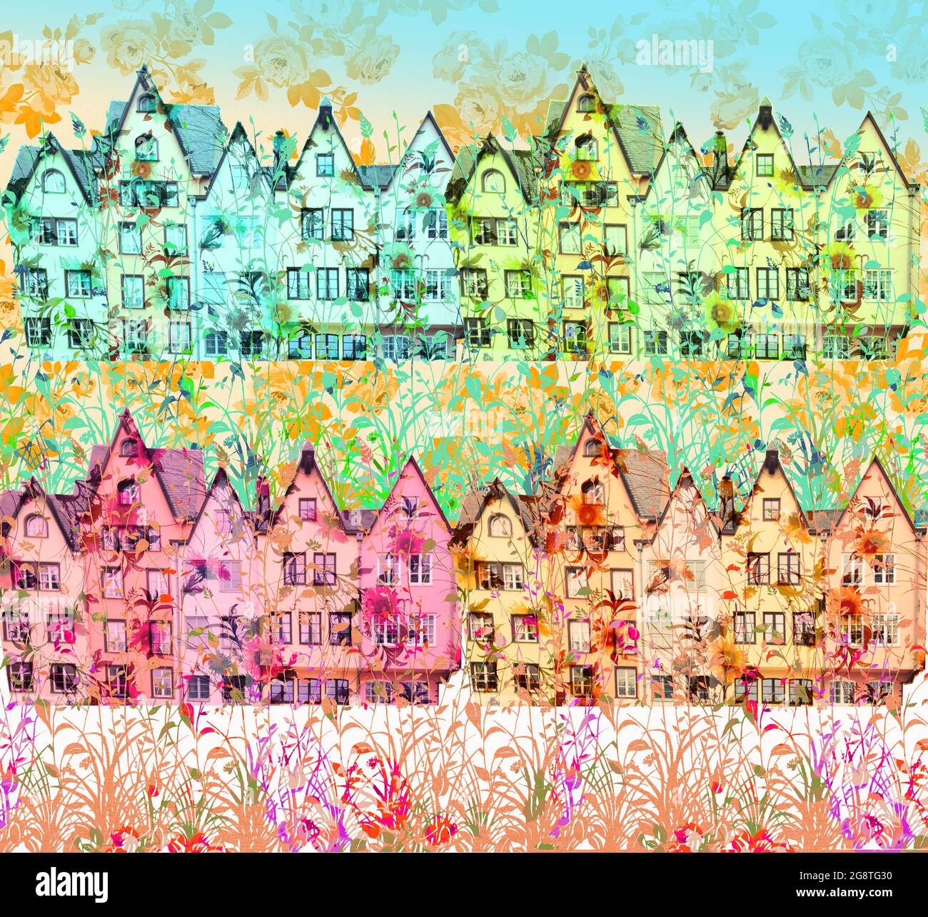 Houses coloring hi-res stock photography and images - Alamy