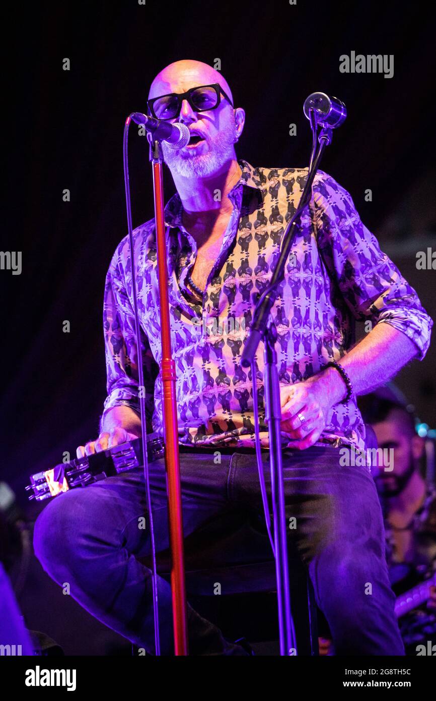 Milan Italy. 22 July 2021. The italian band NEGRITA performs live on ...