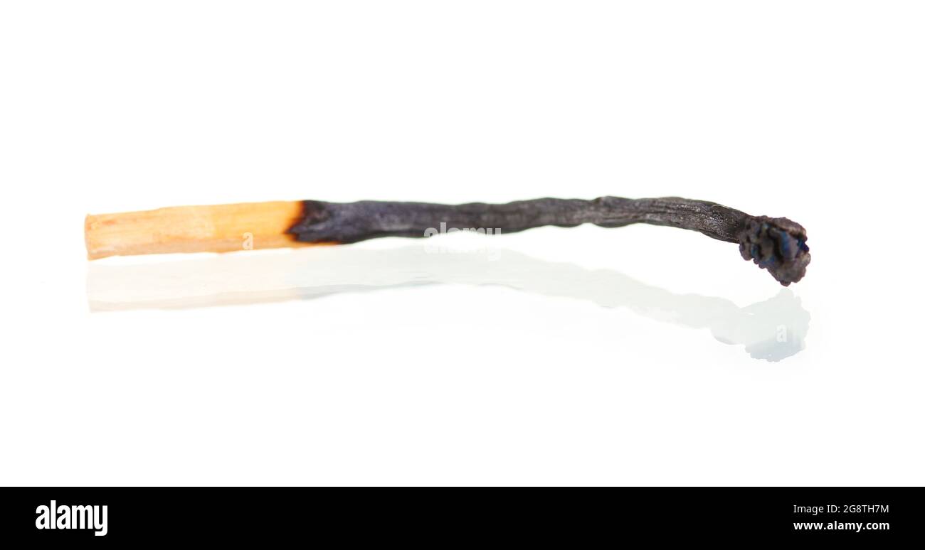 burnt match isolated on white Stock Photo - Alamy