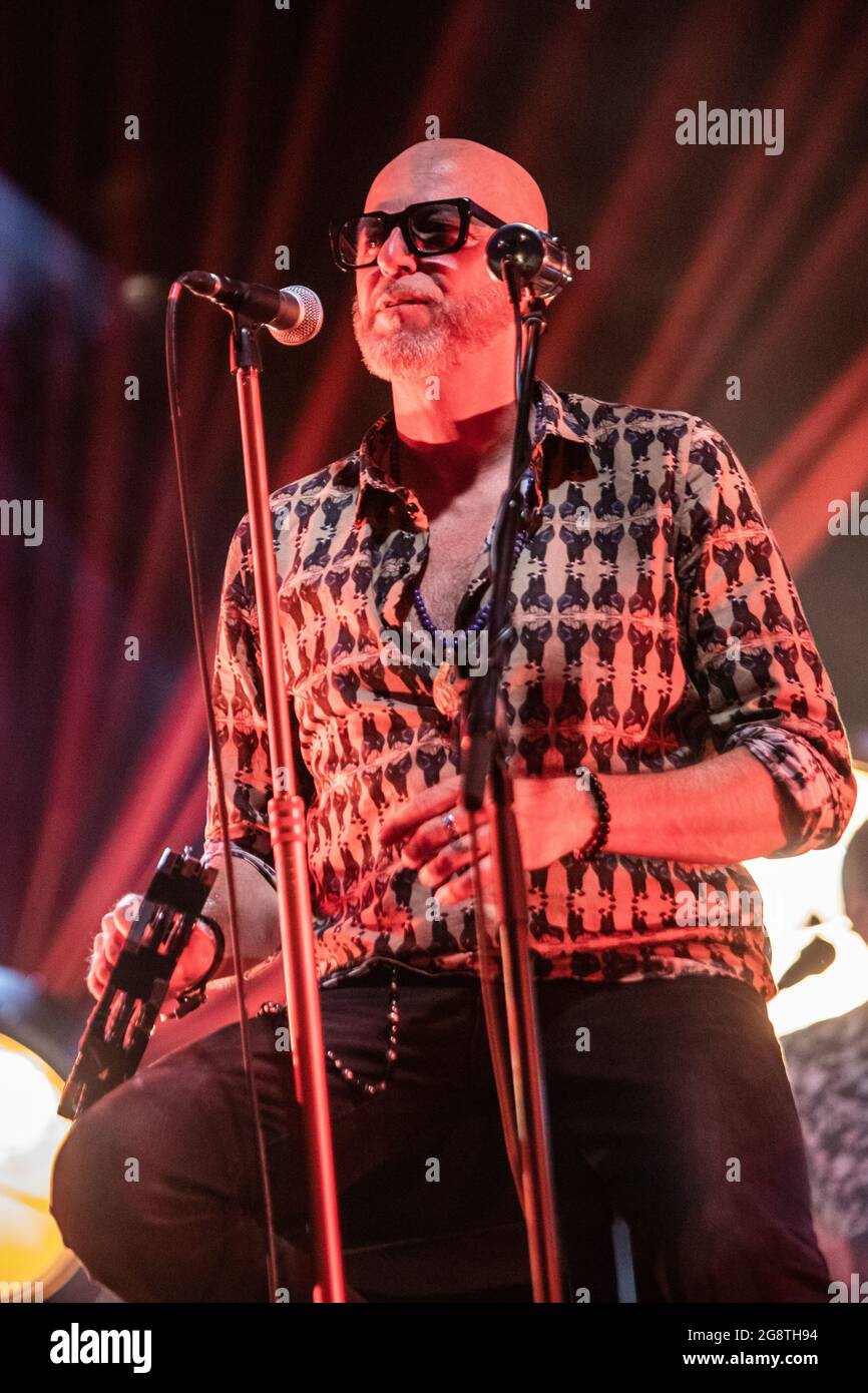 Milan Italy. 22 July 2021. The italian band NEGRITA performs live on ...