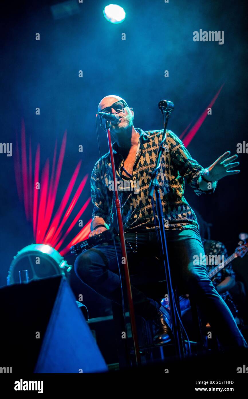 Milan Italy. 22 July 2021. The italian band NEGRITA performs live on ...