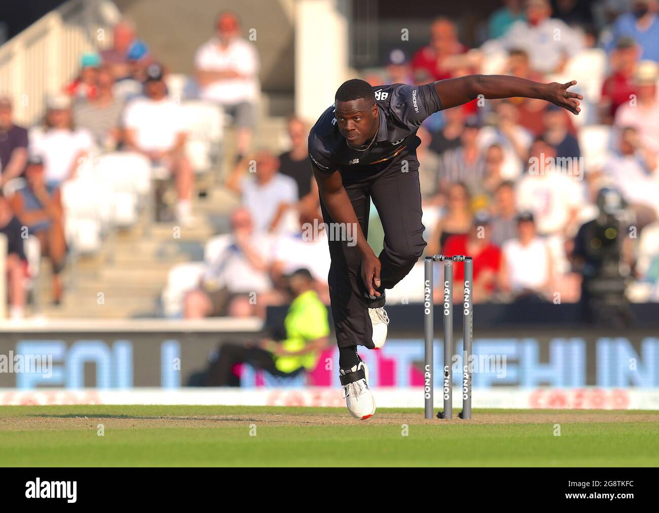 London, UK. 22nd July, 2021. Carlos Brathwaite of The Manchester ...