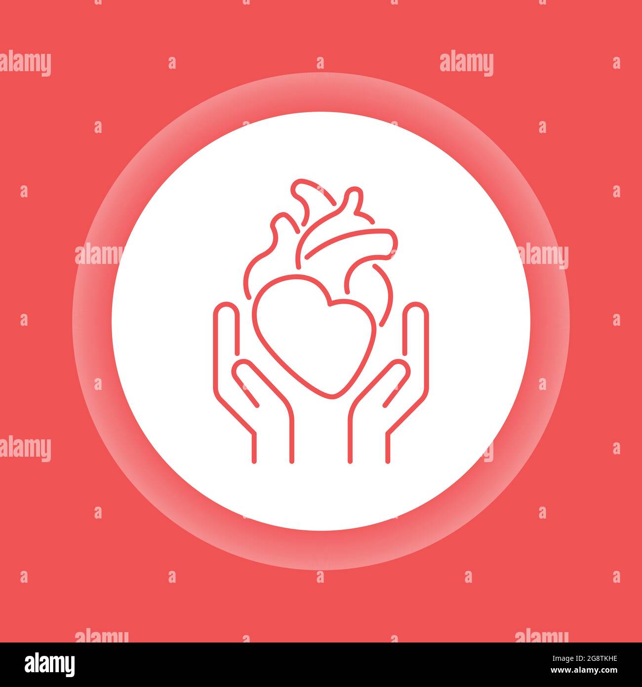 Health care cardiovascular system color button icon. Cardiology Stock ...