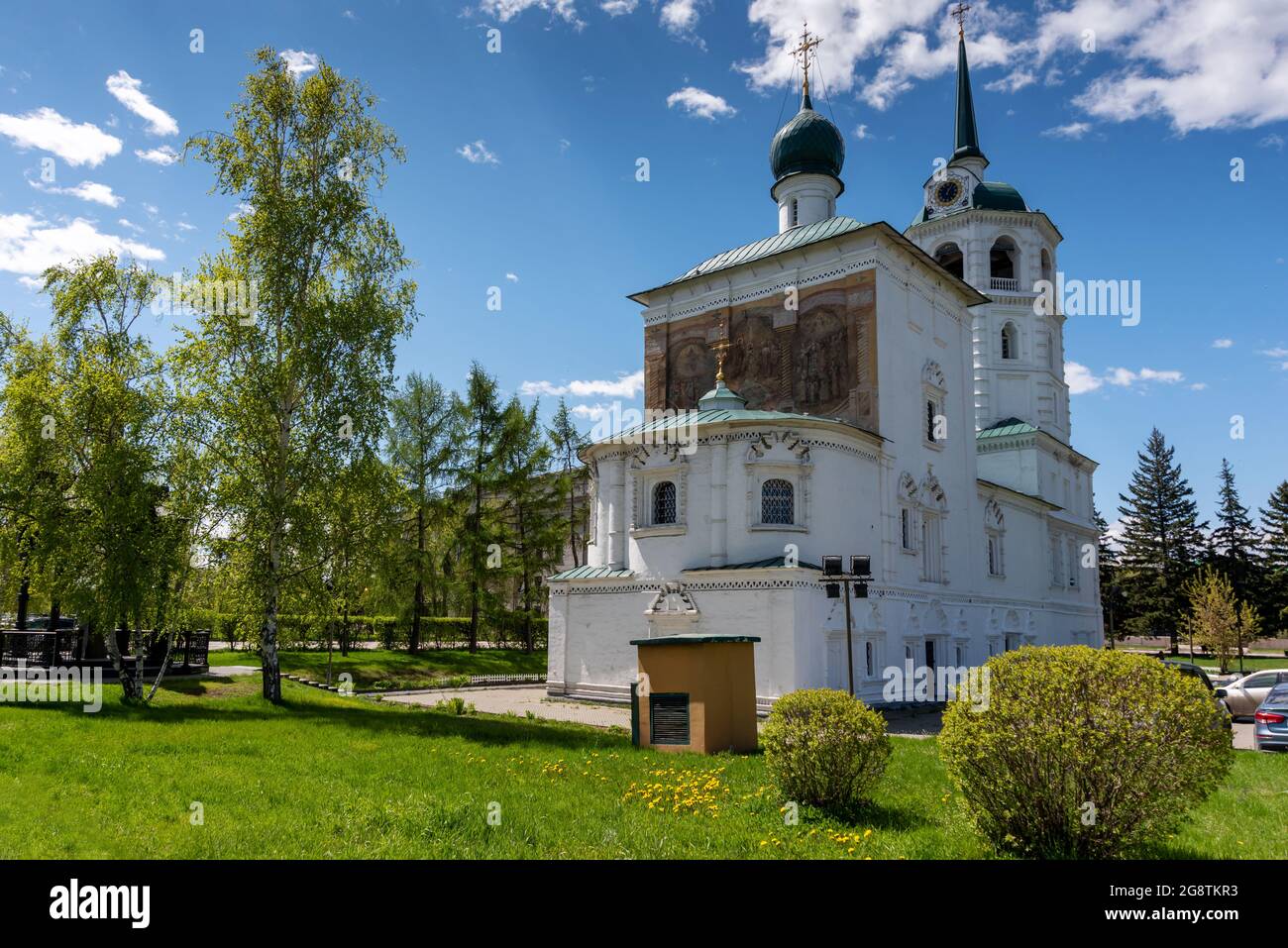 Russia, Irkutsk - May 27, 2021: Spasskaya Church of Chist the Saviour ...
