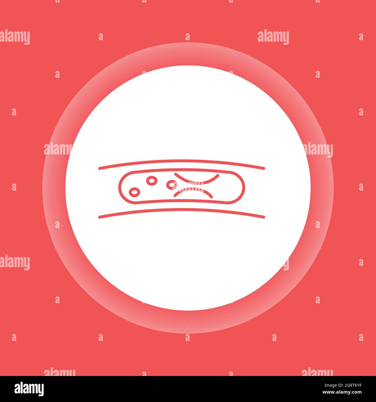 Human blood vessel color button icon. Isolated vector element Stock ...